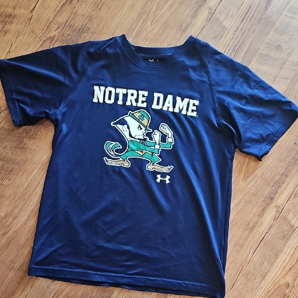 Under Armour | Shirts & Tops | Under Armour Notre Dame Blue Tshirtmust ...